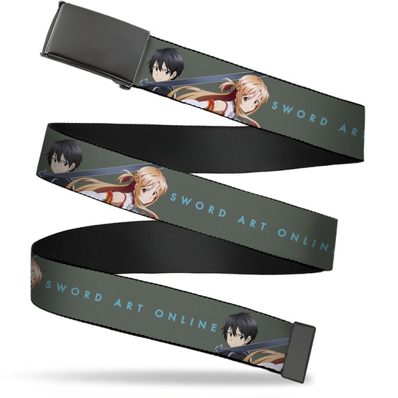 Adjustable Belt, Clamp Buckle, Cut-to-Fit, Sword Art Online Kirito and ...