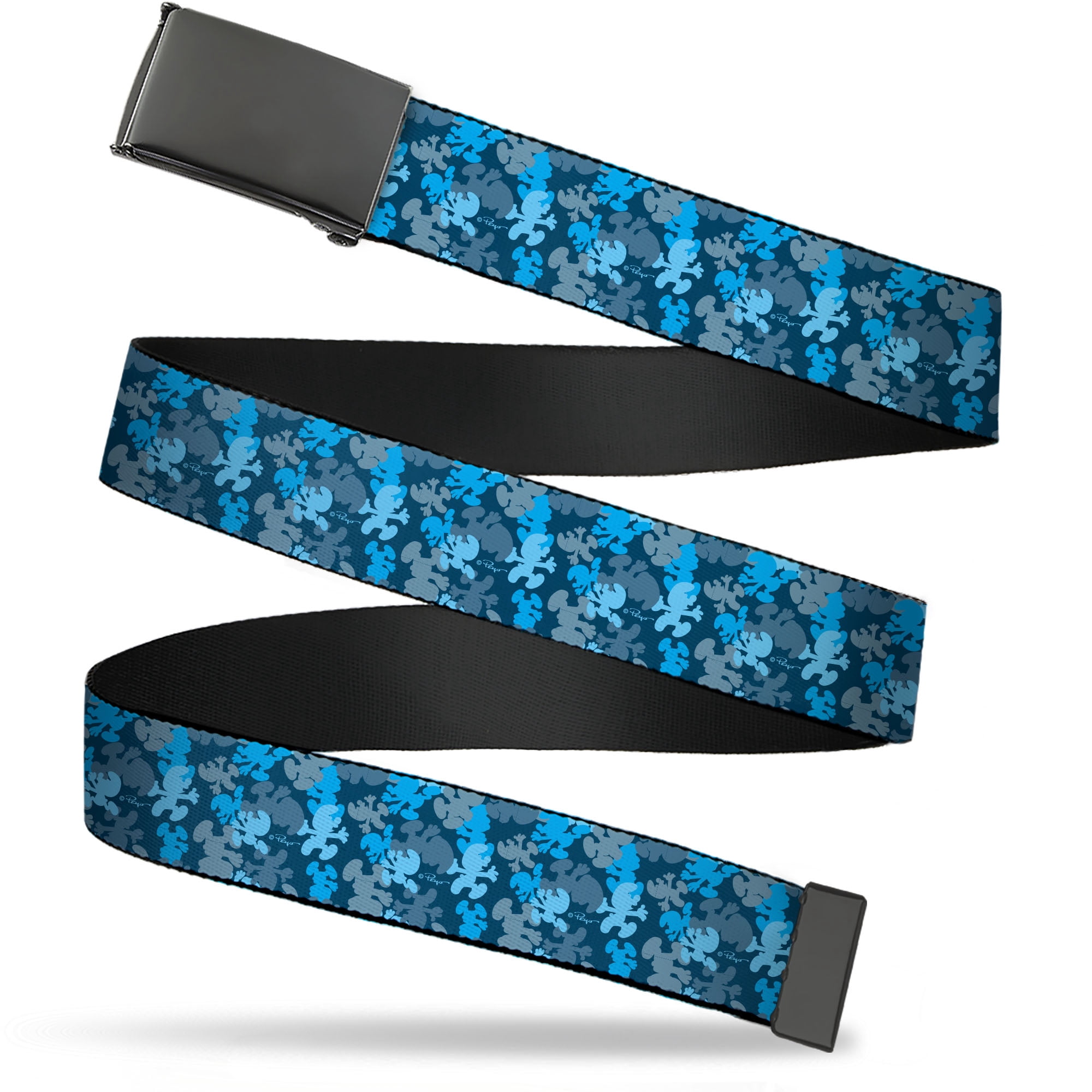 Adjustable Belt, Clamp Buckle, Cut-to-Fit, The Smurfs Silhouette Poses ...