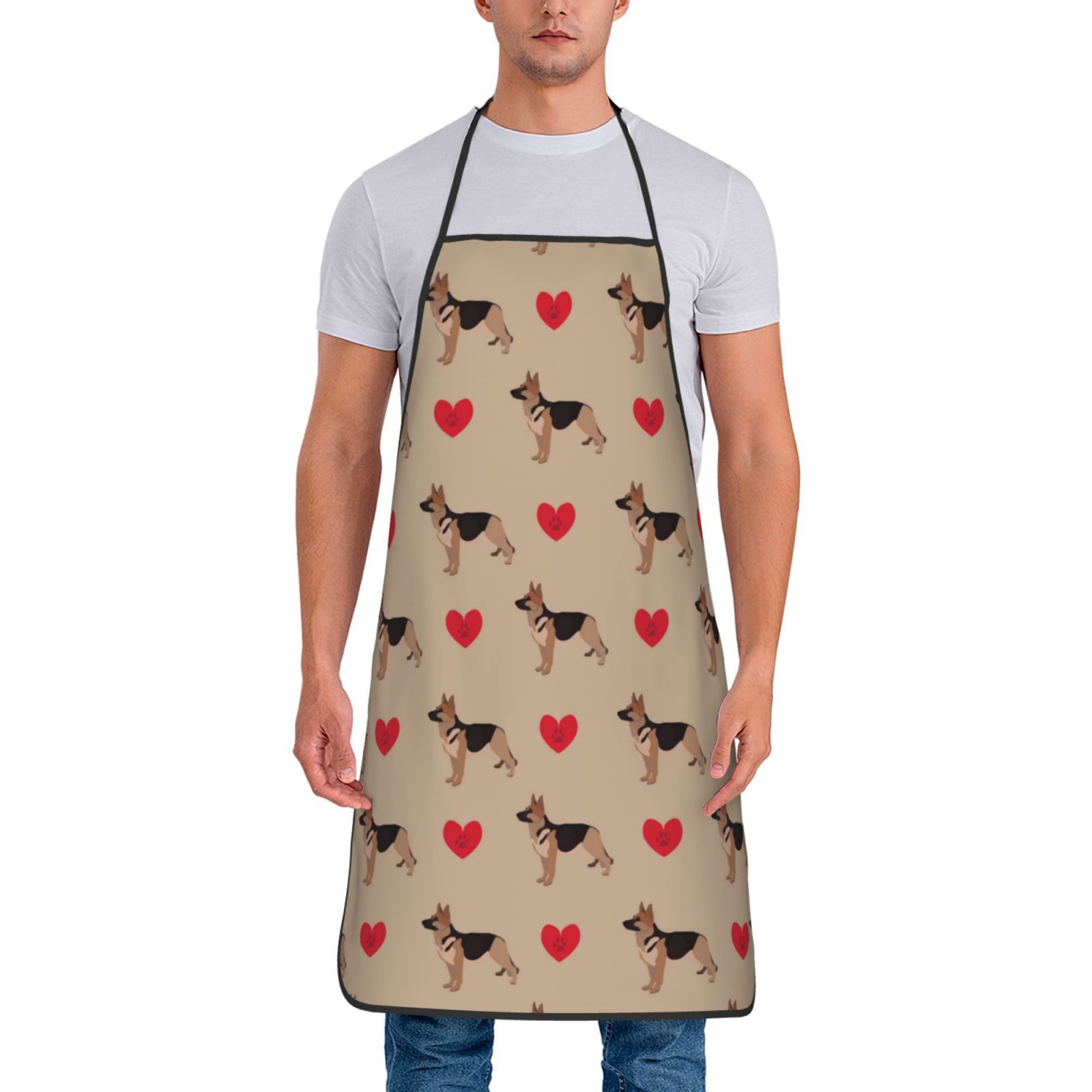 Adjustable Bib Apron - German Shepherd Dog No.1003 Waterdrop Resistant ...