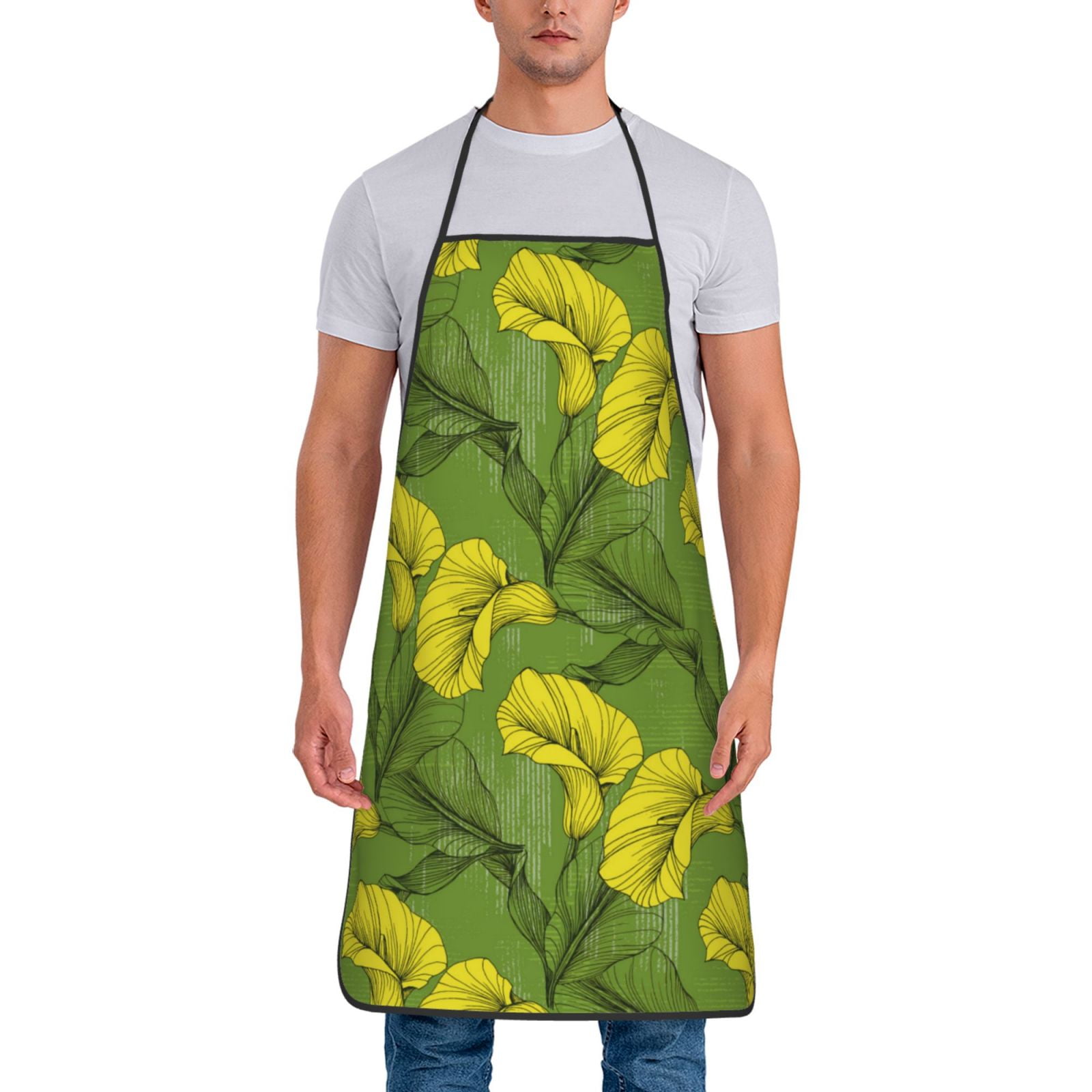 Adjustable Bib Apron - Gorgeous Calla Lily Flowers A Waterdrop ...