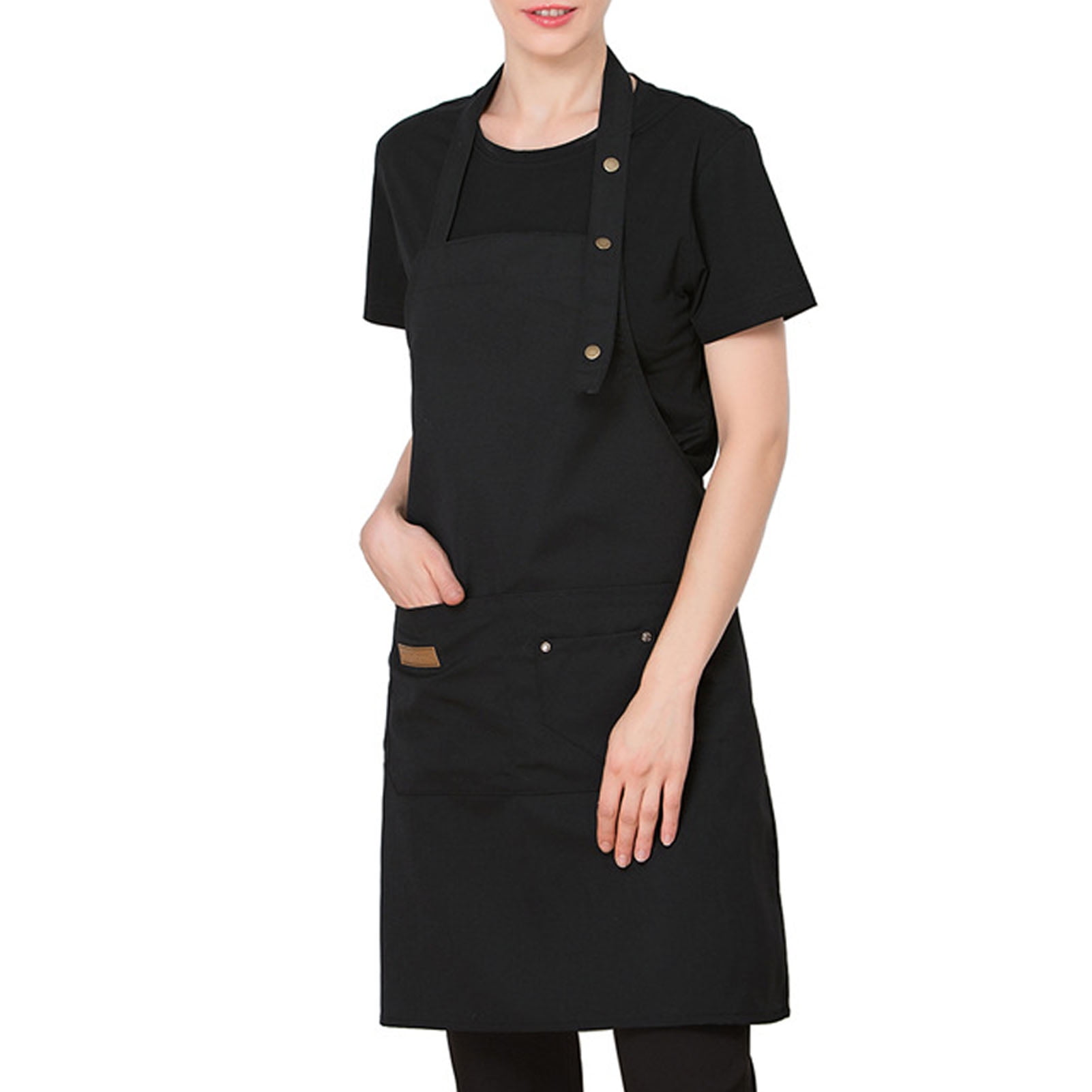 Adjustable Bib Apron Water Oil Resistant Canvas Cooking Kitchen Aprons ...