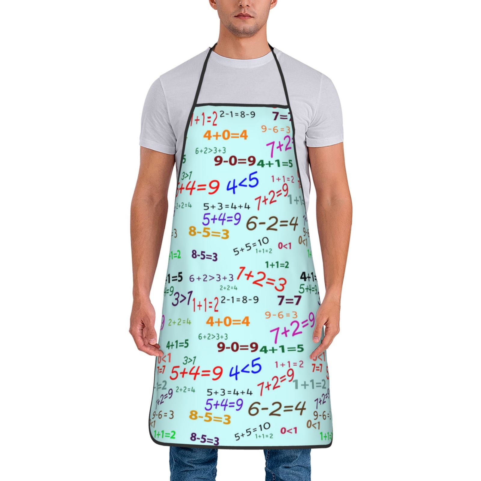 Adjustable Bib Apron - colorful equation formula Waterdrop Resistant ...