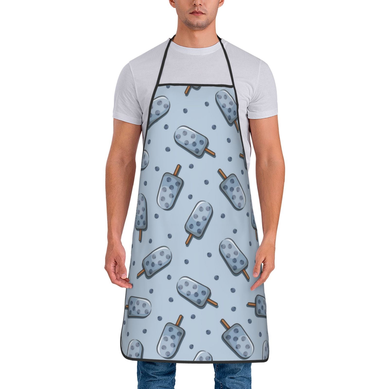 Adjustable Bib Apron - cute ice cream_A Waterdrop Resistant Cooking ...