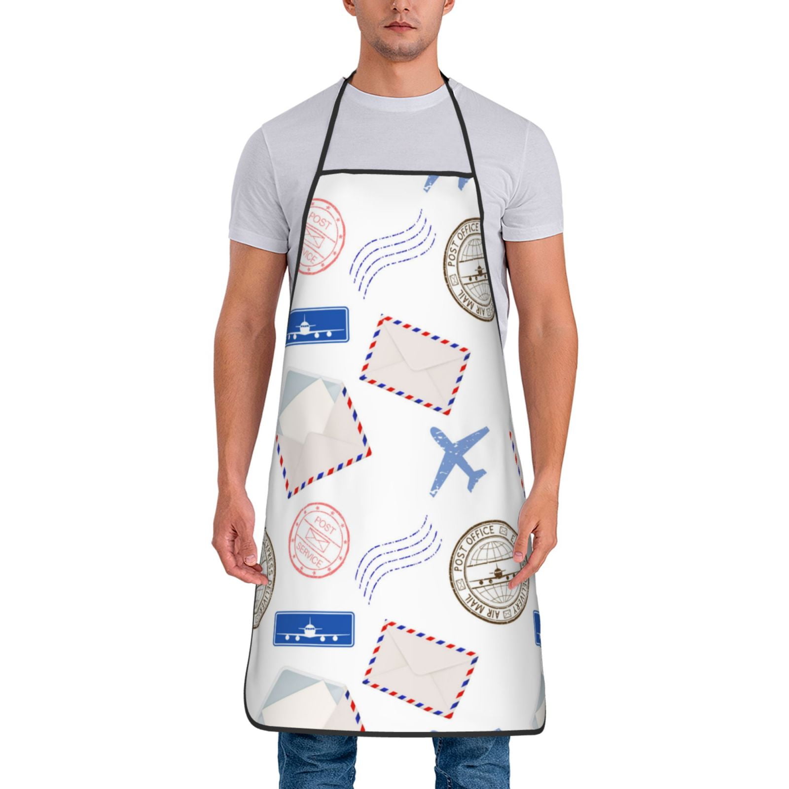 Adjustable Bib Apron - travel envelope Pattern Waterdrop Resistant ...