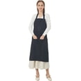 Adjustable Bib Aprons For Women With Pockets Black Chef Apron Thicken ...