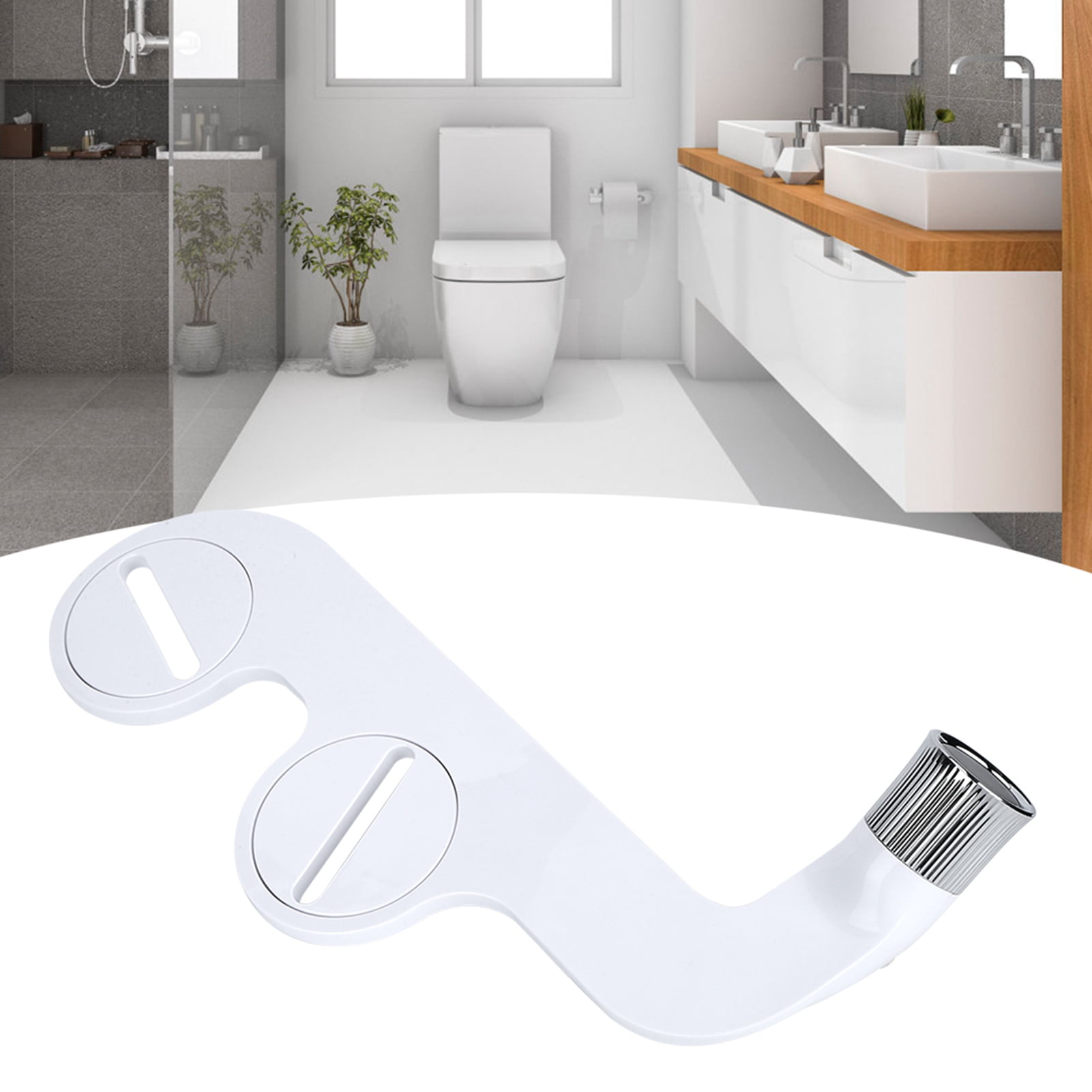 Adjustable Bidet Attachment, Cold Water Spray, Dual Nozzle, Easy ...