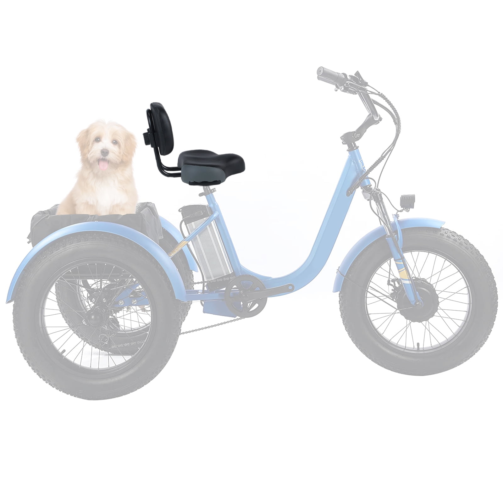 Adjustable Bike Saddle with Backrest for Tricycles, Comfortable Foam ...