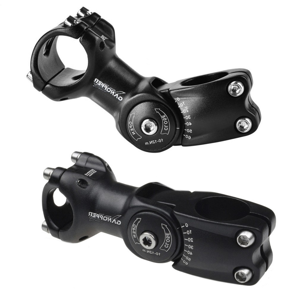 Adjustable Bike Stem 25.4Mm 31.8Mm 60 Degree Stem Riser 90Mm Aluminum ...