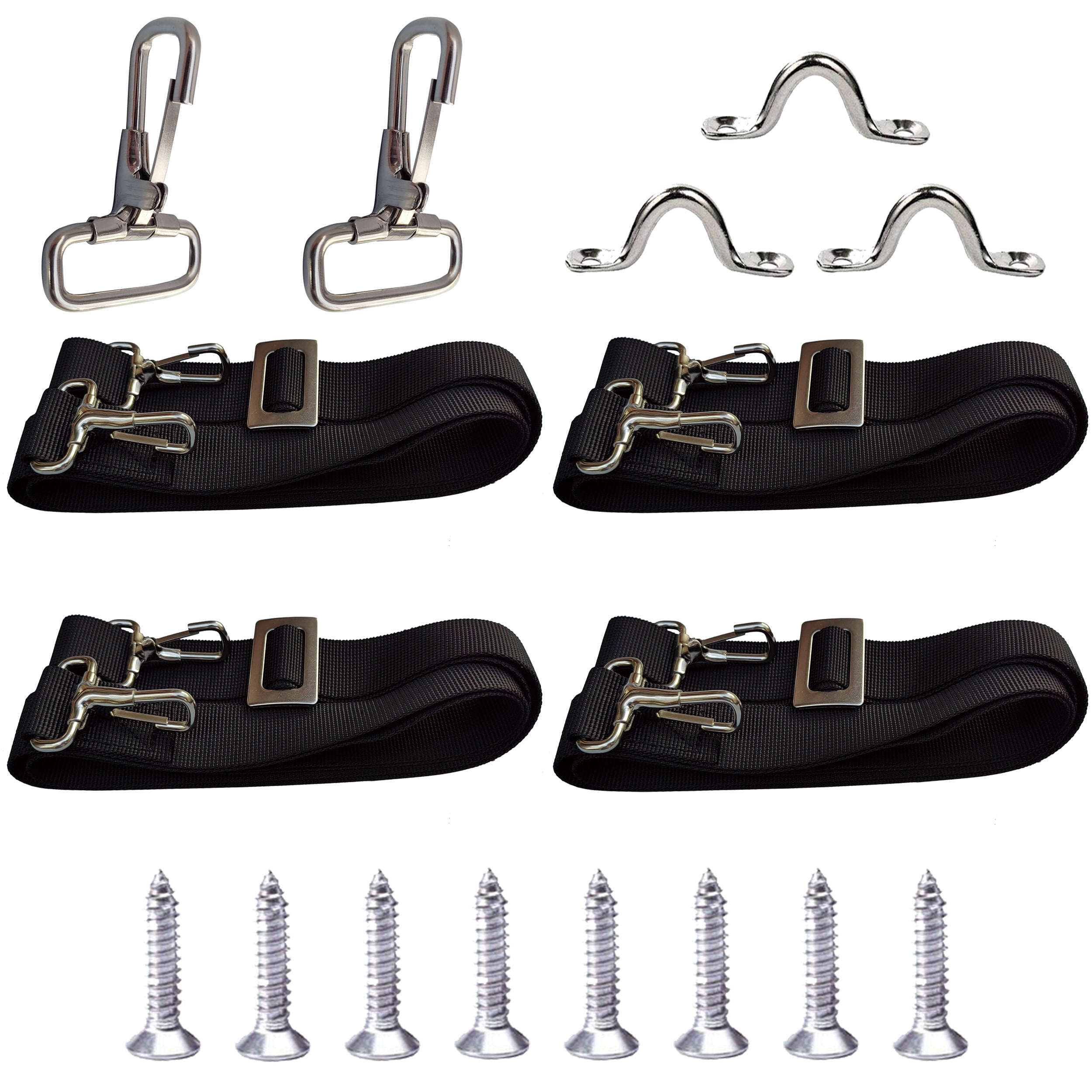 Adjustable Bimini Top Straps Black 4 Pcs, Boat Marine Tension Tie Down ...
