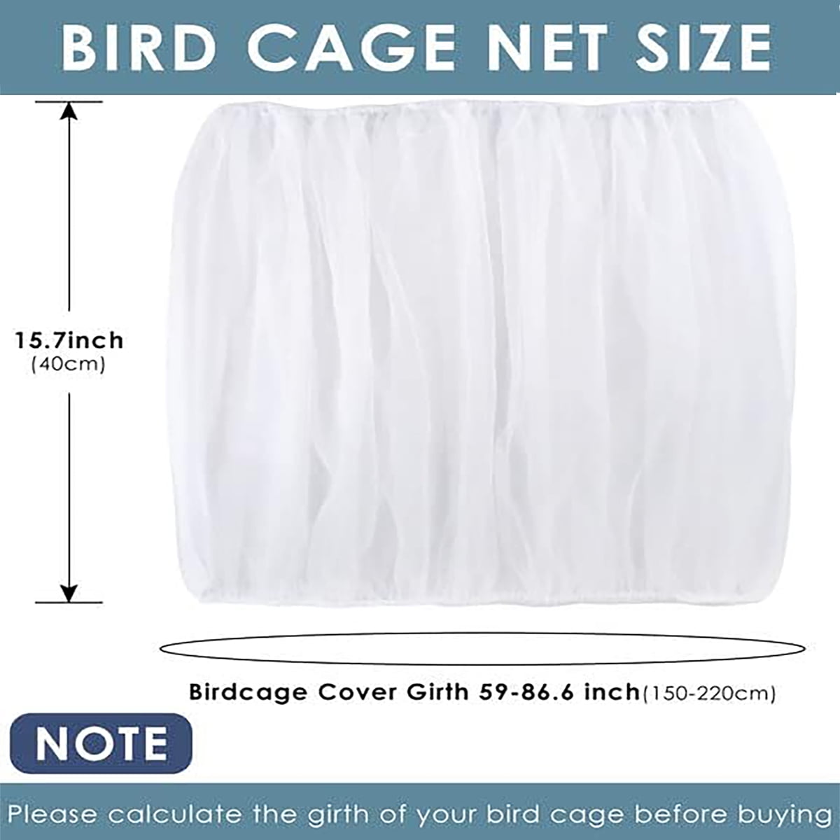 Adjustable Bird Cage Net Cover Birdcage Seed Feather Catcher Soft Skirt ...