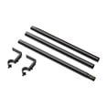 Adjustable Black Curtain Rod, Short Window Rod, Modern Design Easy ...