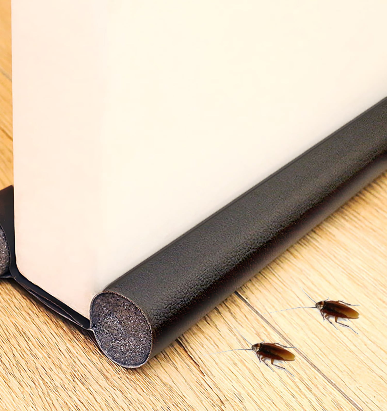 Adjustable Black Door Sweep Seal: Double Door Draft Stopper ...