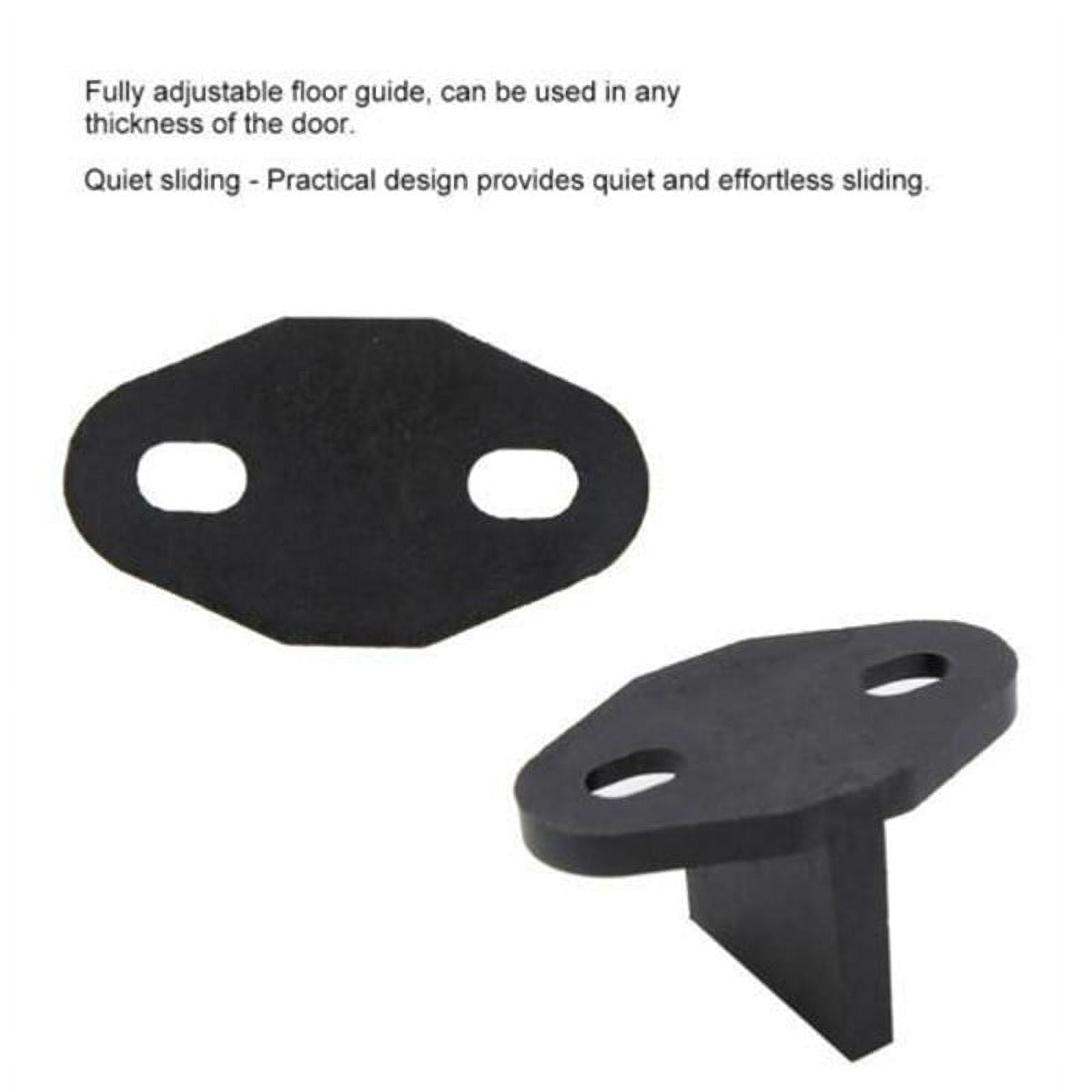 Adjustable Black Sliding Barn Door Gate Bottom T Shape Floor Guide ...