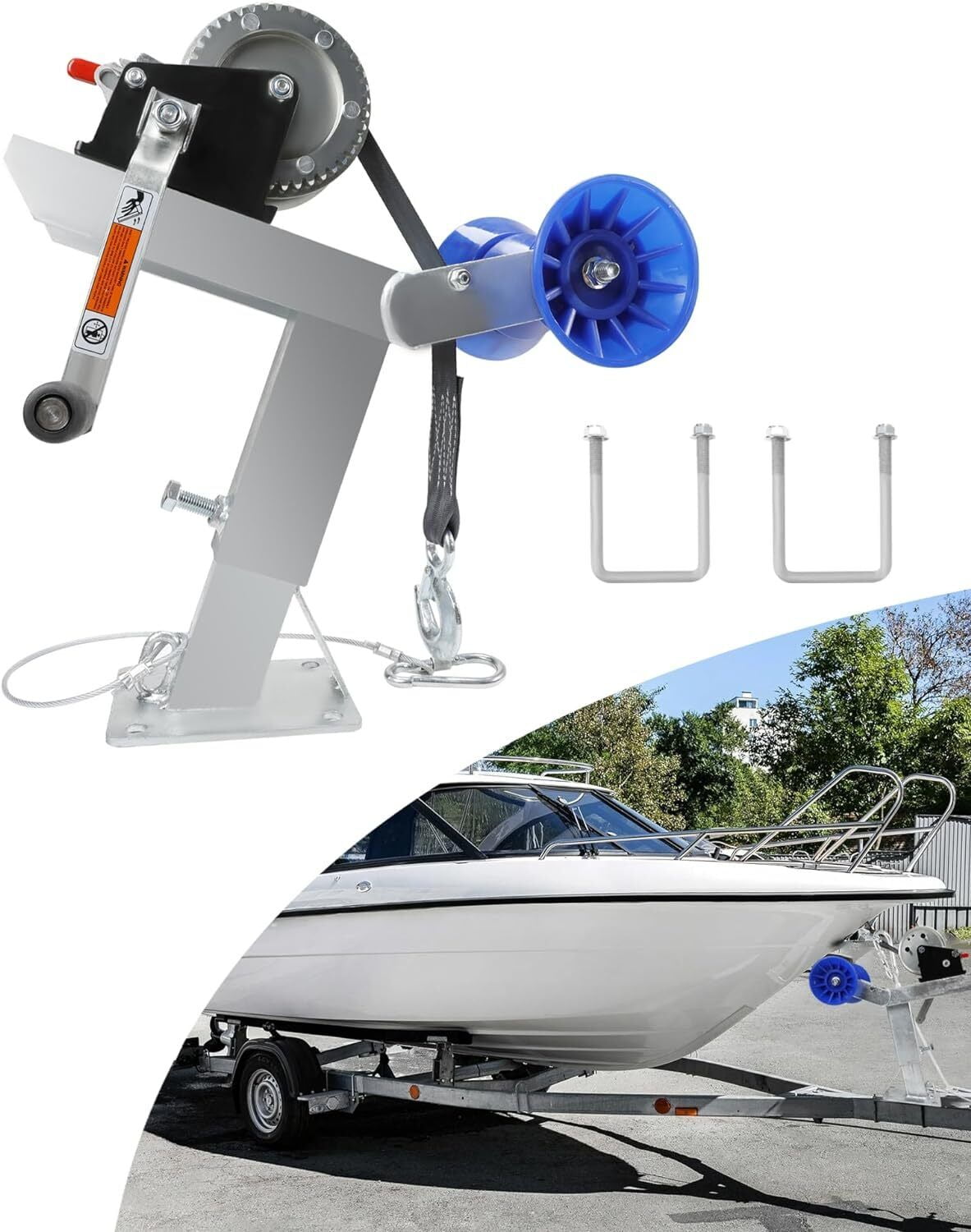 Adjustable Boat Trailer Winch Stand with Roller, Boat Trailer Winch ...