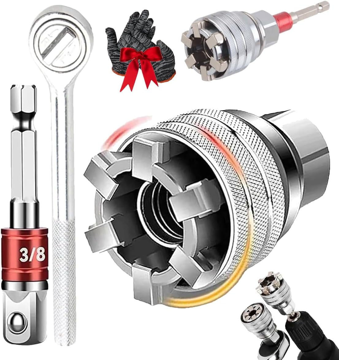 Adjustable Bolt Socket Adapter,Adjustable Bolt Socket Universal Socket Wrench Tool (Type-B ...