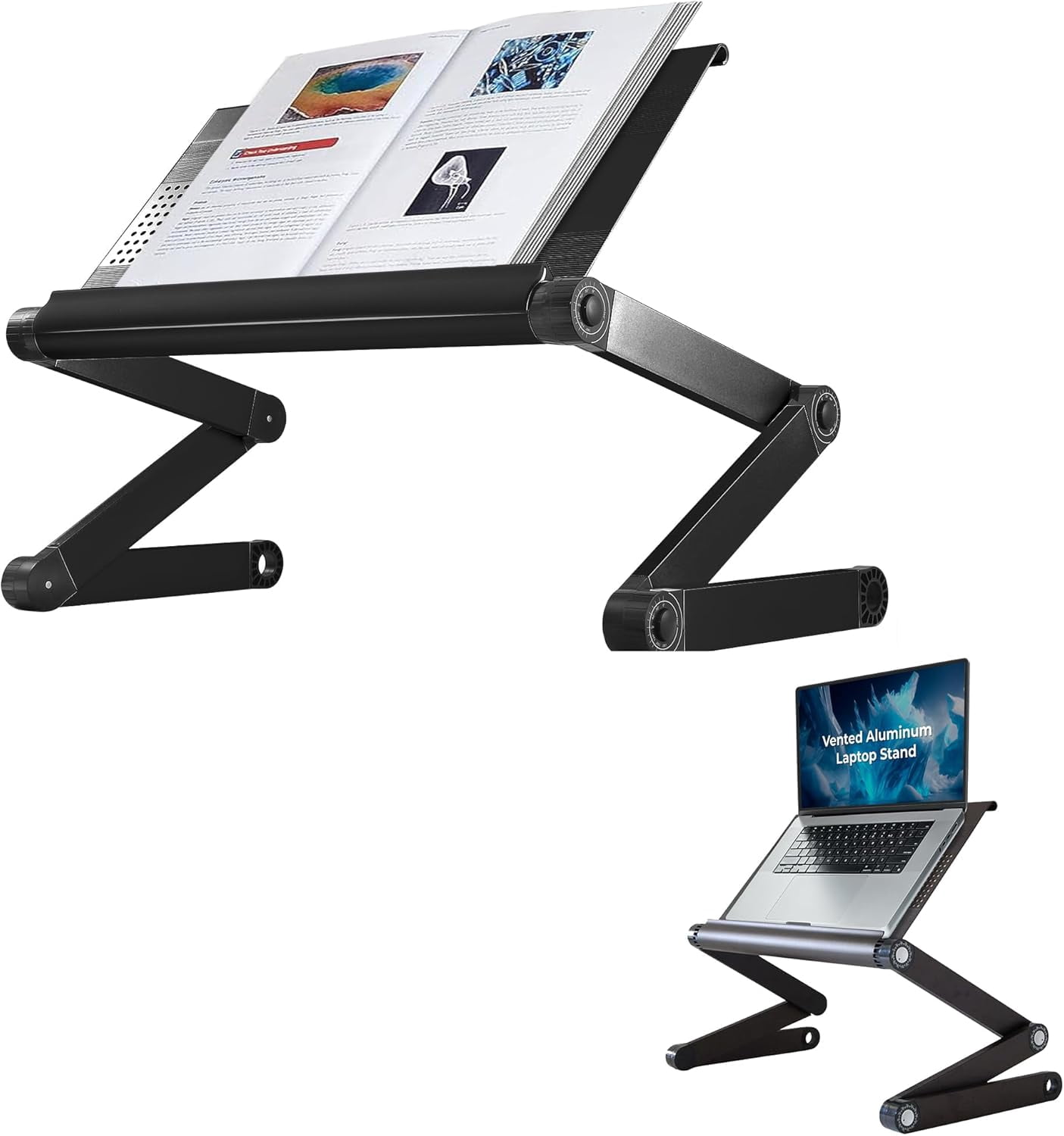 Adjustable Book Holder, Tablet & Laptop Stand, Aluminum Portable ...