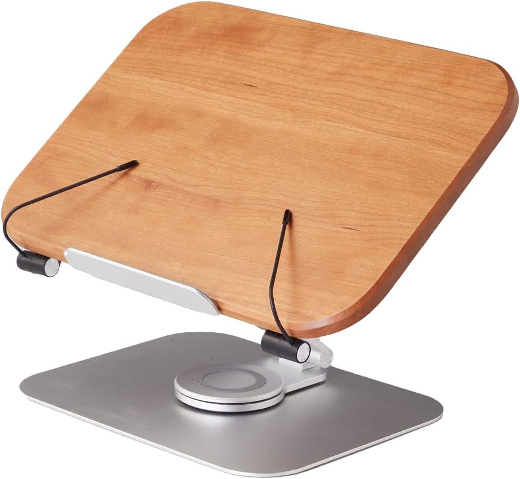 Adjustable Book Stand for Reading with 360 Swivel Base and Page Clips ...