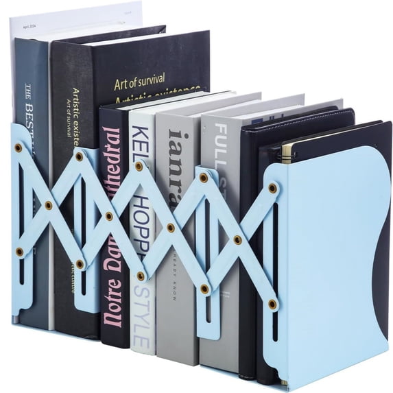 Adjustable Bookends Book Ends for Shelves, Metal Bookend for Heavy ...