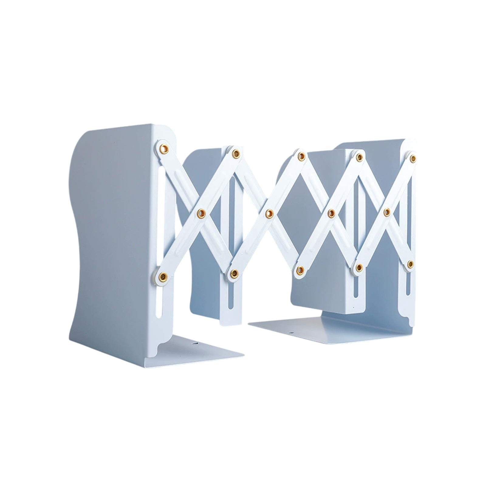 Adjustable Bookends,Expandable Metal Book Holder With 2 Dividers,Anti ...