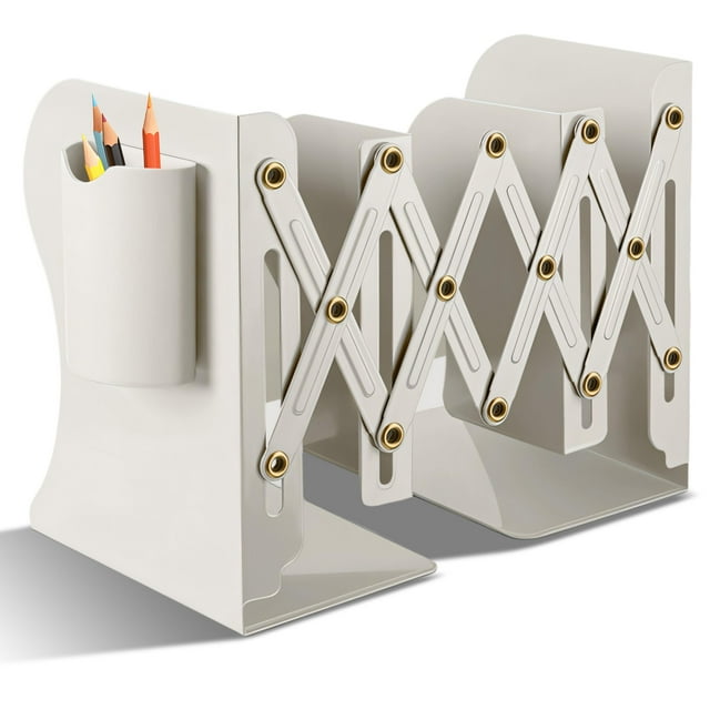 Adjustable Bookends, Metal Book Ends for Heavy Book Holder Heavy Duty ...