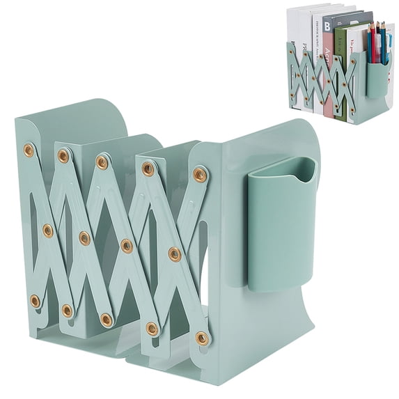 Adjustable Bookends for Shelves 16" Metal Book Ends Dark Sea Green Book ...