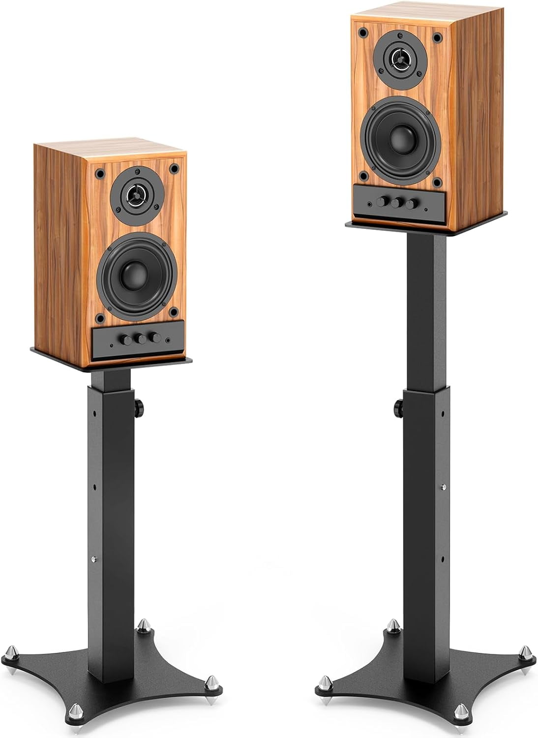 Adjustable Bookshelf Speaker Stands Pair, 20-27.5 Inch All-Metal Heavy ...