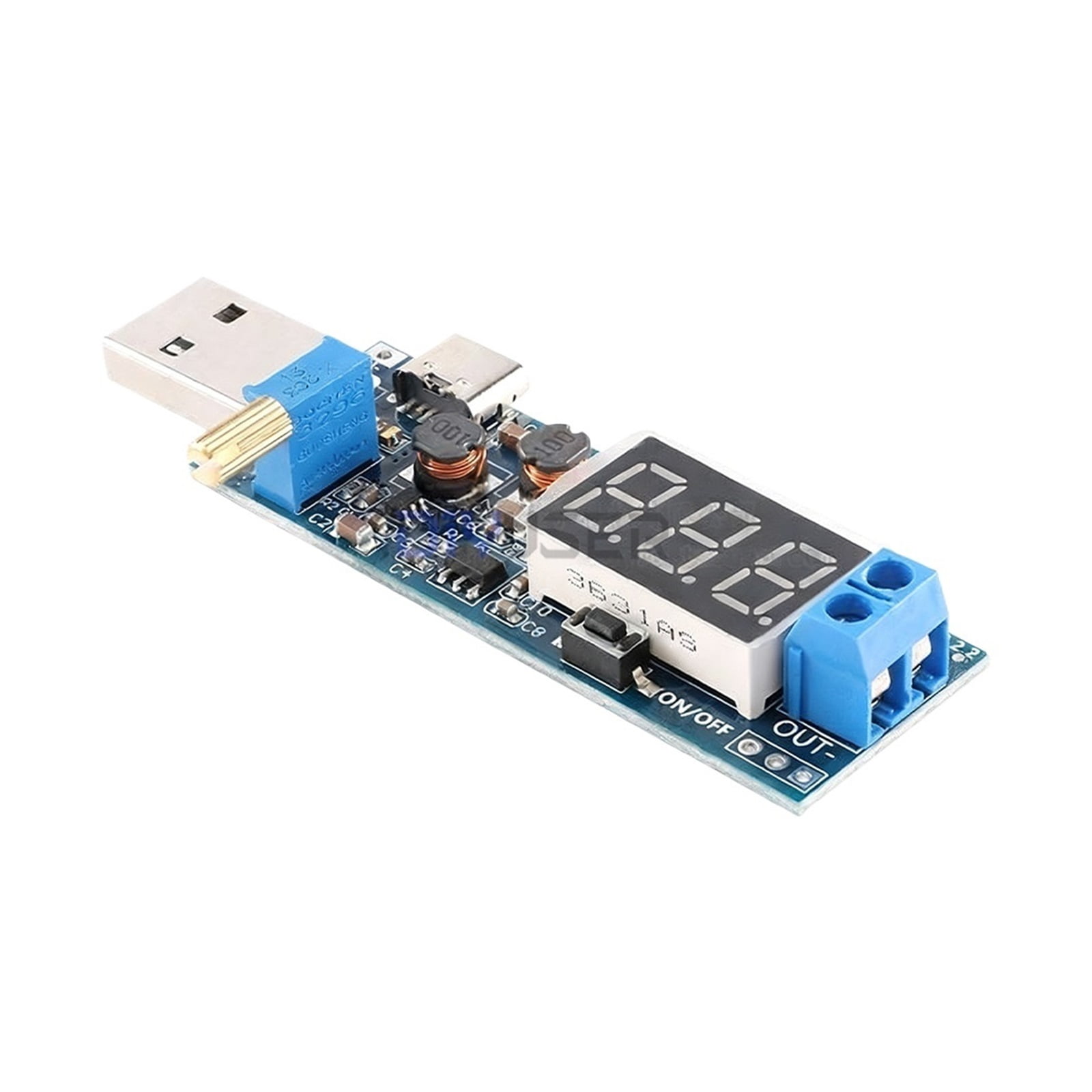 Adjustable Boost Buck Converter Module, DC-DC 5V to 3.3V 12V Step Up Down, Wide 1.2V-24V for ...