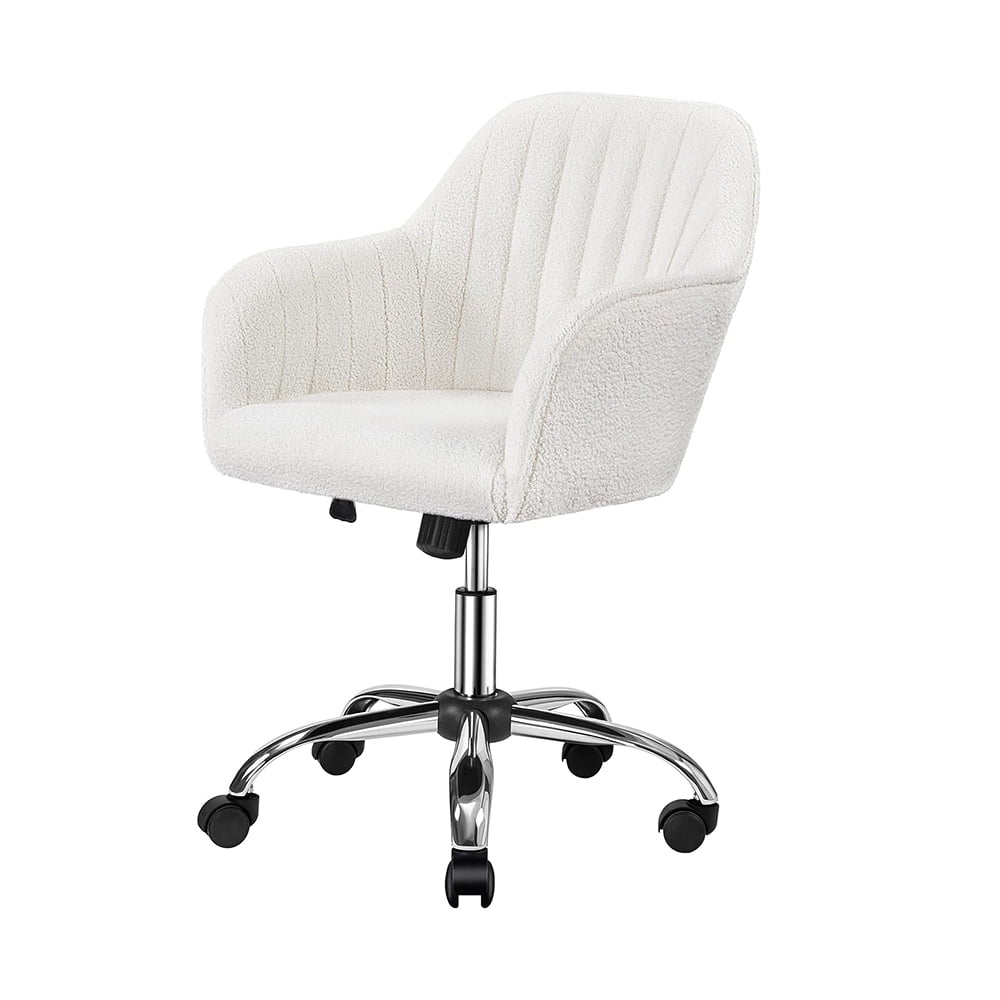 Adjustable Boucle Desk Chair, Modern Mid Back Chairs, Tufted Velvet ...