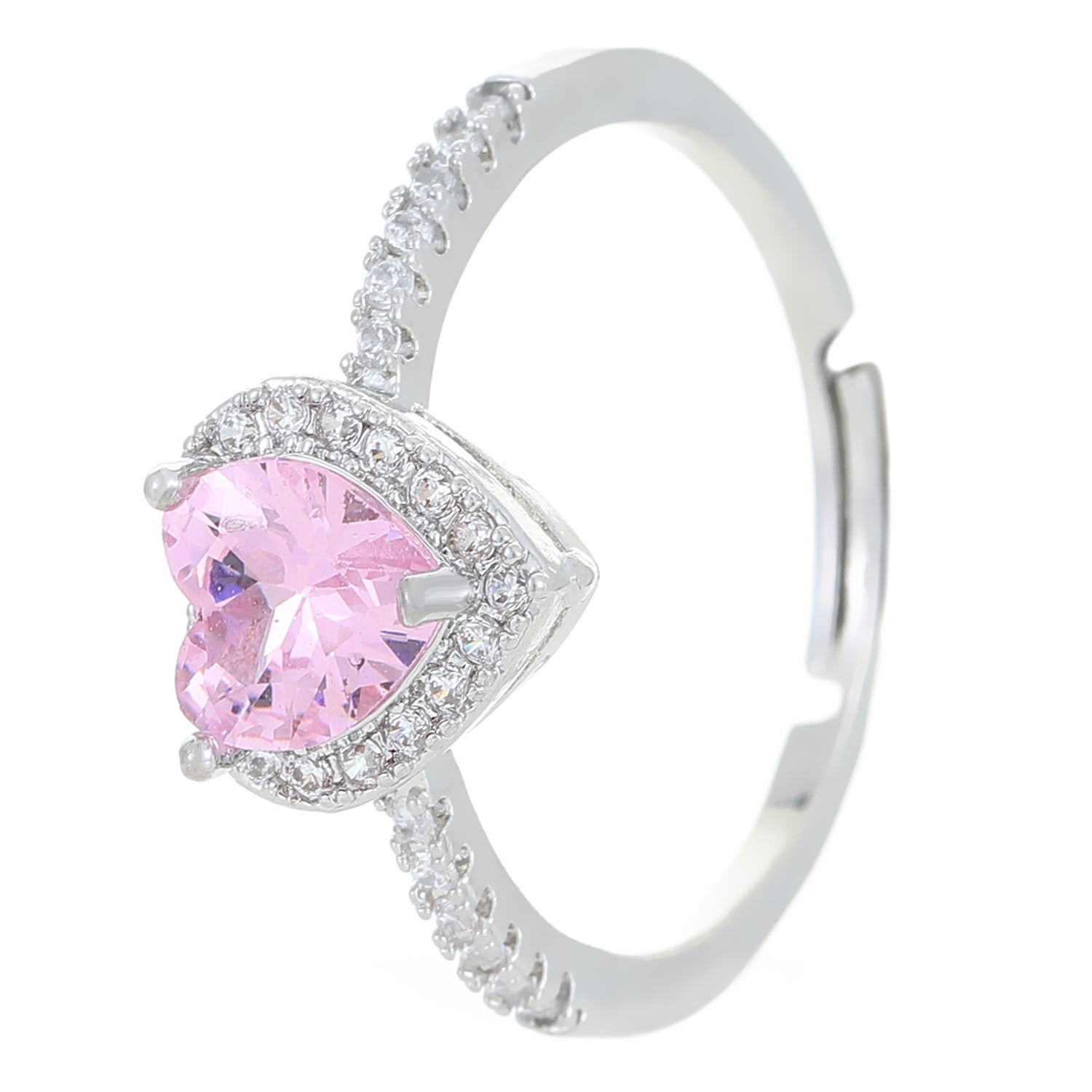 Adjustable Bow Ring for Women - Crystal Accented Open Finger Ring with ...