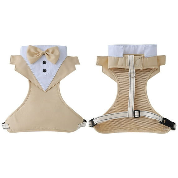 Adjustable Bow Tie Dog Harness for Small Dogs Breathable Vest Tuxedo ...