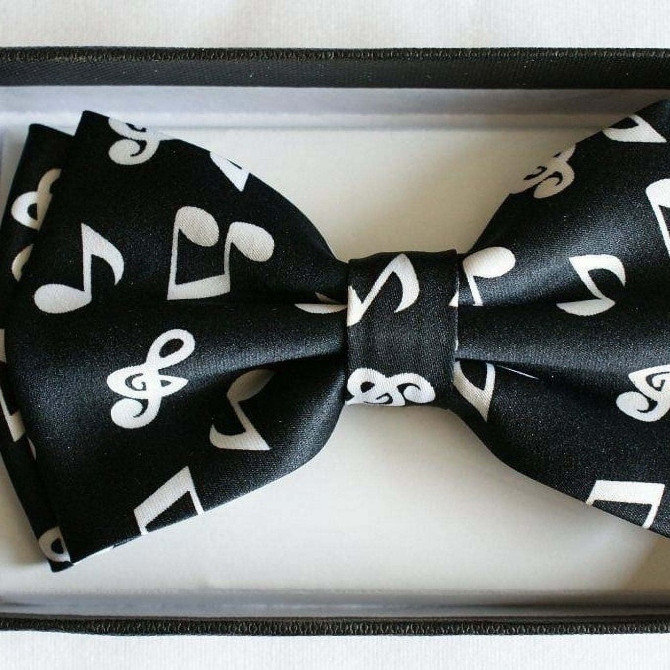 Adjustable Bowtie Pre-Tied MUSIC NOTES Classic Tuxedo Party wedding ...