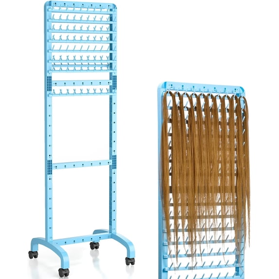 Adjustable Braiding Hair Rack 160 Pegs, Double-Sided Standing Hair ...