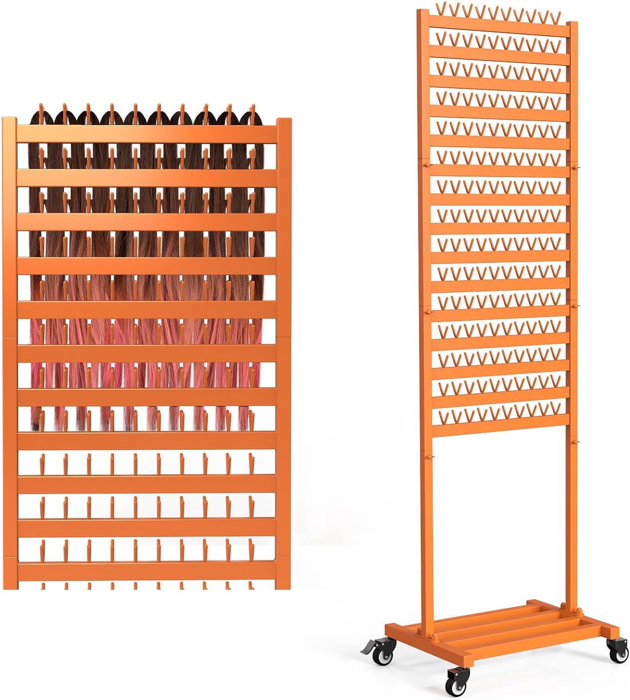 Adjustable Braiding Hair Rack with 300 Pegs, 2 Sided Metal Braiding ...