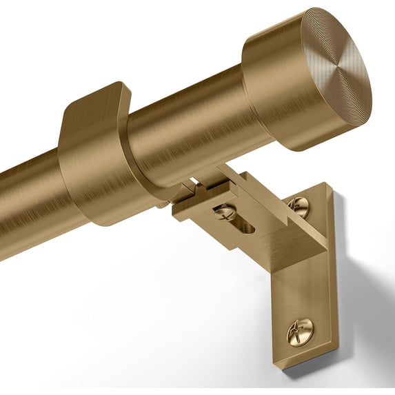 Adjustable Brass Gold Curtain Rod 34 to 152 Inch, Brushed Warm Gold 1 ...