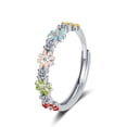 Adjustable Brass Micro Pave Cubic Zirconia Finger Rings for Women ...
