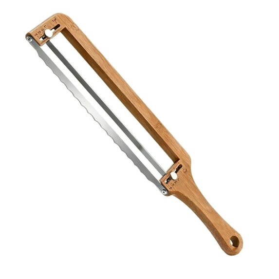 Adjustable Bread Knife & Slicer, Serrated Stainless Steel Bread Cutter ...