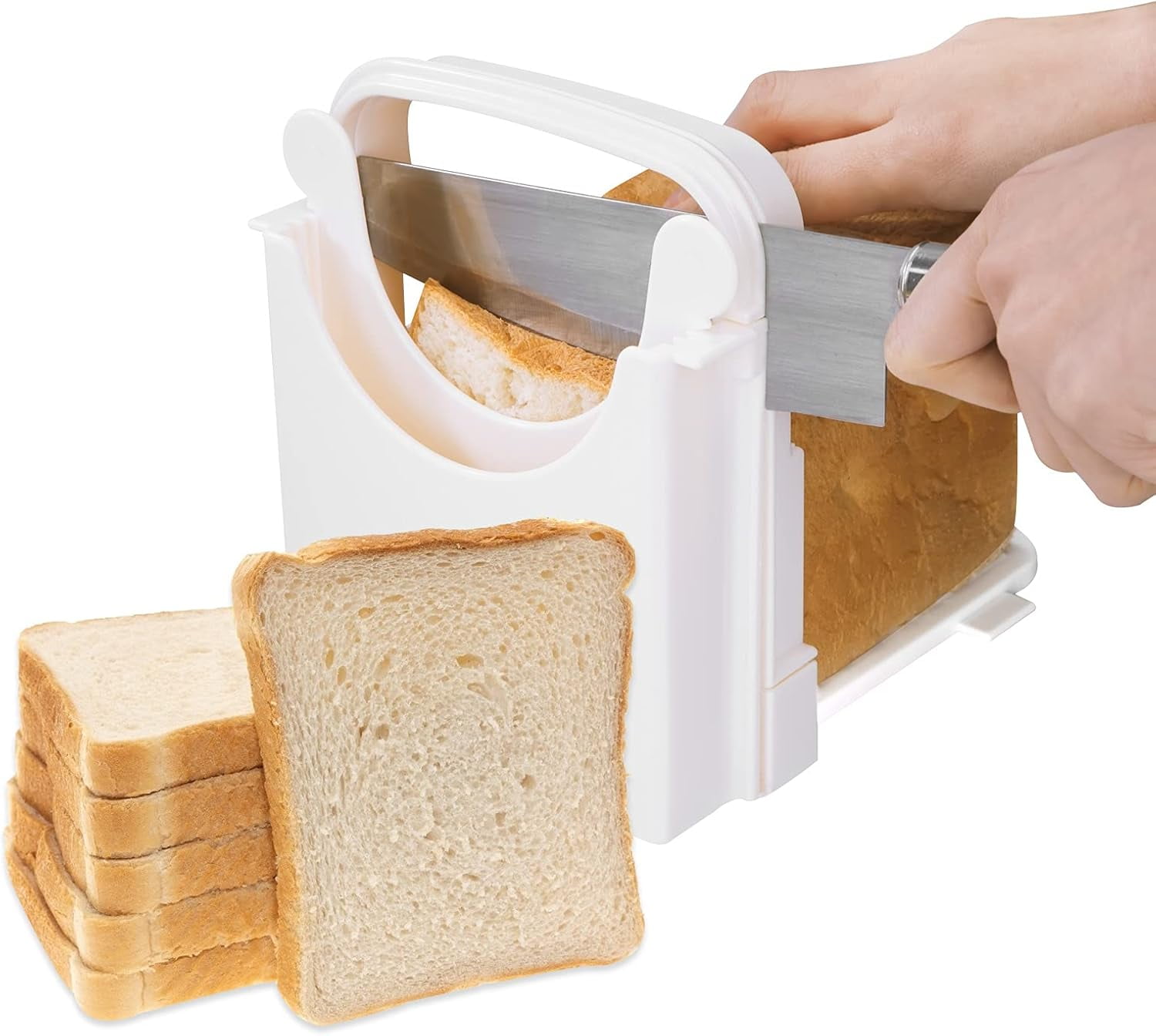 Adjustable Bread Slicer Guide, Customizable Slice Thickness For Homemade Bread, Foldable Design ...