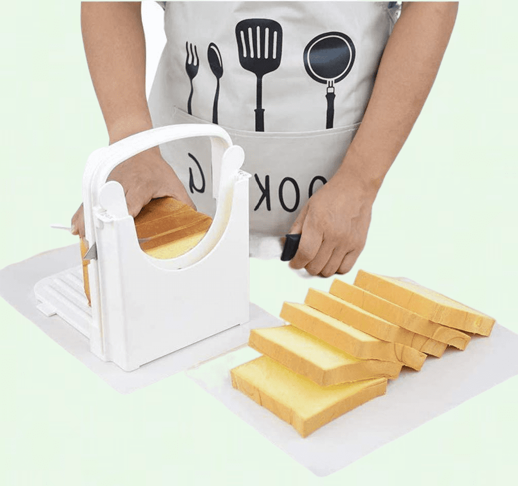 Adjustable Bread Slicer for Home Use, Non-stick Bread Slicing Guide ...