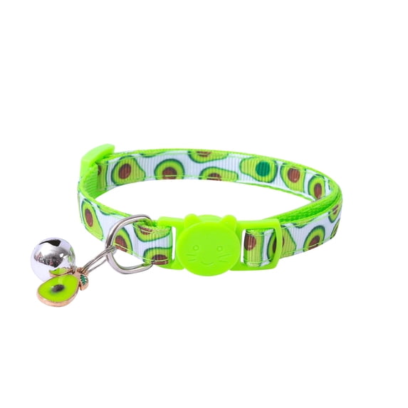 Adjustable Breakaway Cat Collar with Bell and Watermelon Charm,Soft ...