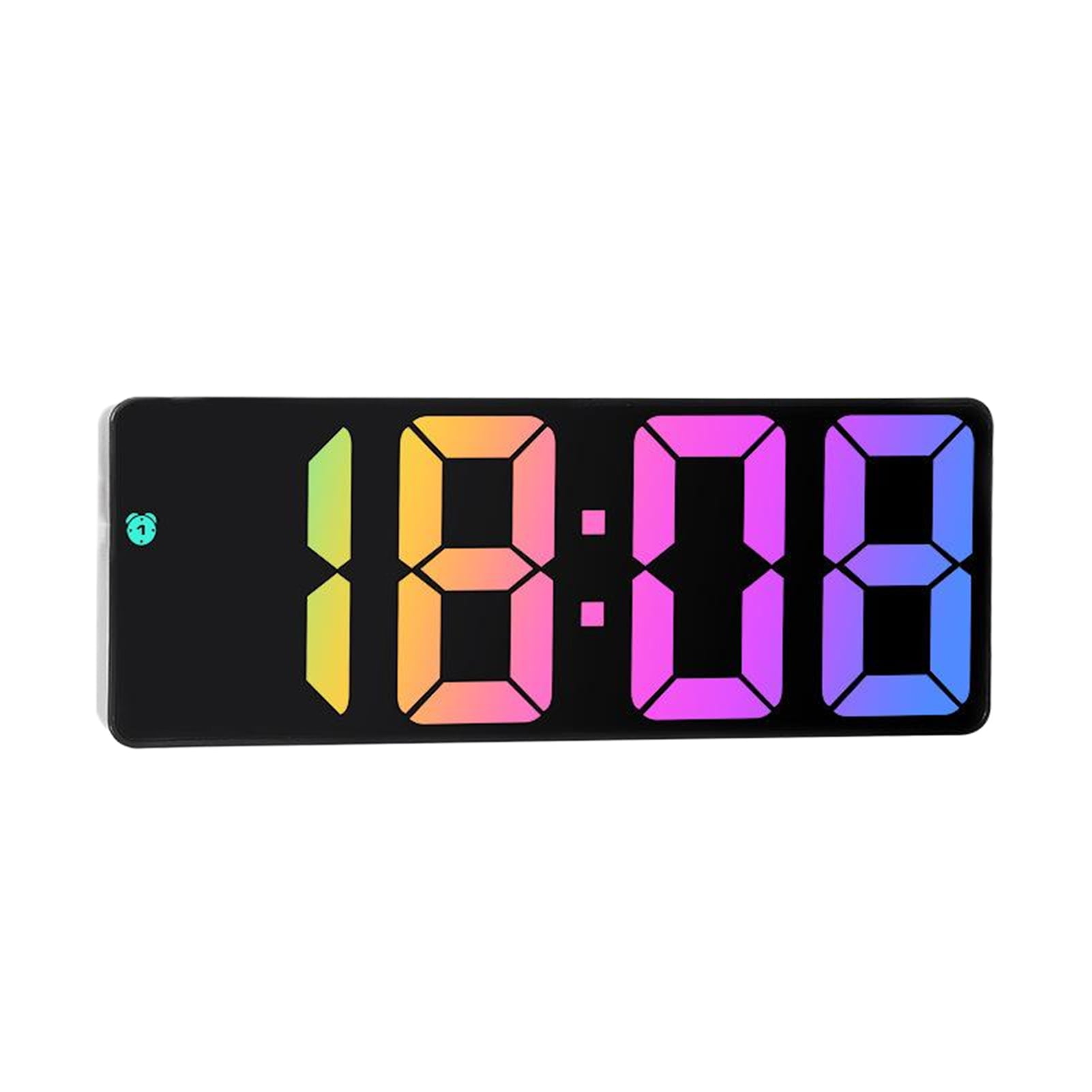 Adjustable Brightness LED Alarm Clock 12/24-Hour For Bedroom ABS LED ...