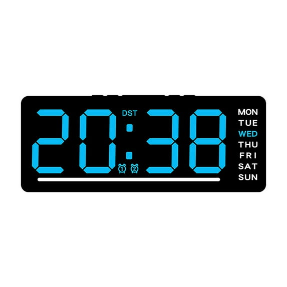 Adjustable Brightness LED Clock With Snooze Temperature Date Display ...