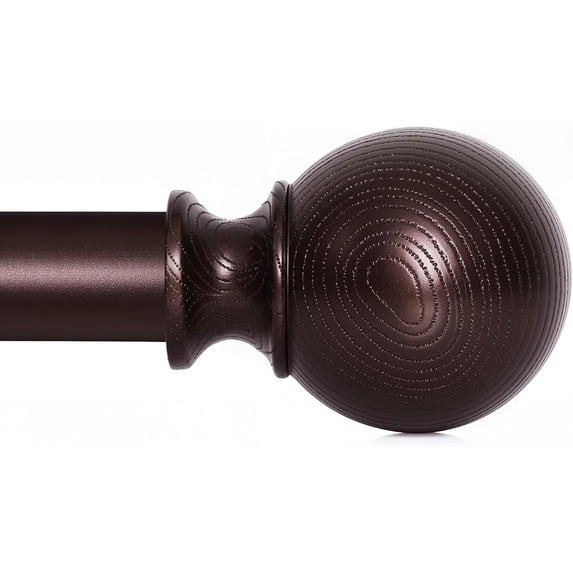 Adjustable Bronze Curtain Rods for Windows 66-120 Inch, 1'' Diameter ...
