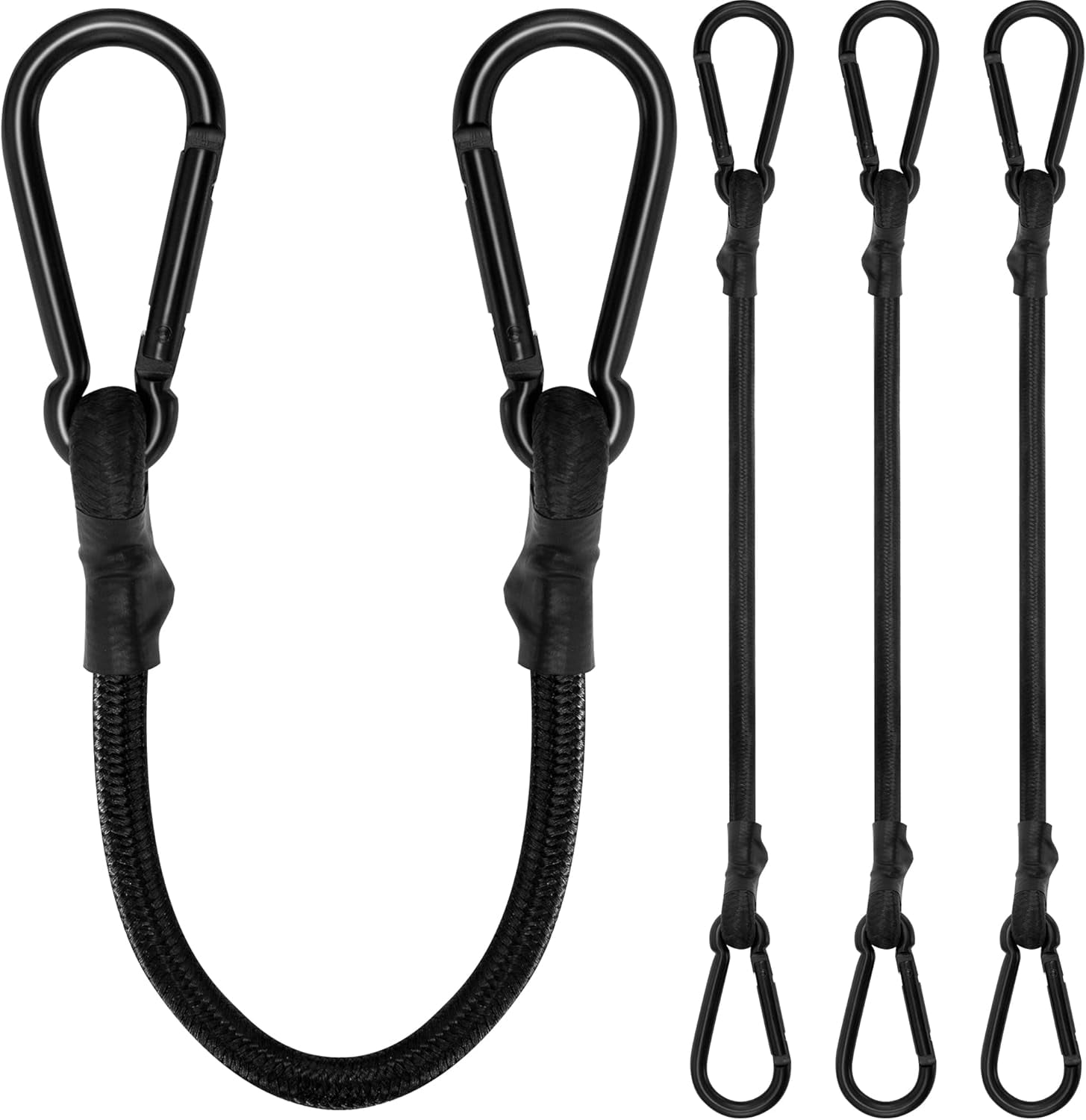 Adjustable Bungee Cords, Heavy Duty Bungee Cord with Carabiner Hooks ...