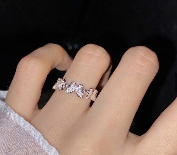 Adjustable Butterfly Ring: Retro Micro Inlaid Design, Individually ...