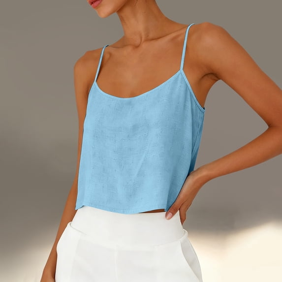 Adjustable Button Strap Camisole Summer Sleeveless Tank Top Casual ...