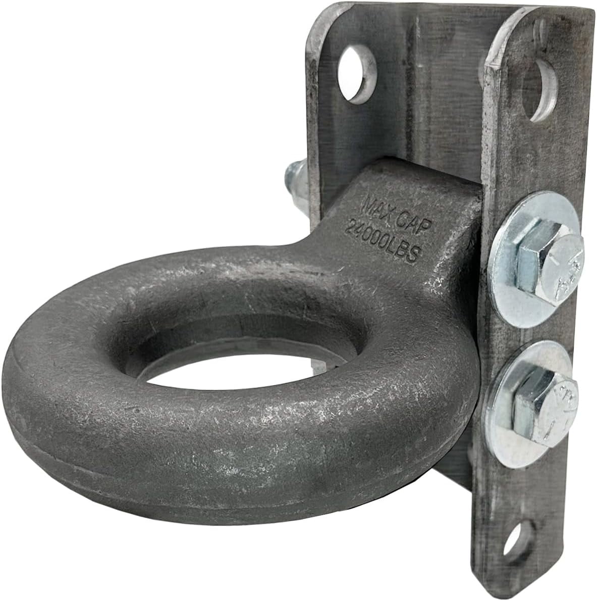 Adjustable C Channel Bracket & 3" Lunette Ring for Trailer Coupler, Raw ...
