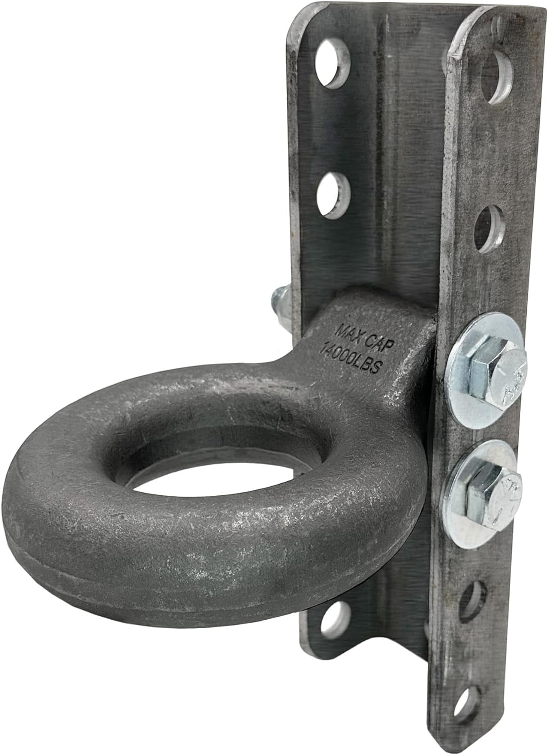 Adjustable C Channel Bracket & 3" Lunette Ring for Trailer Coupler, Raw ...