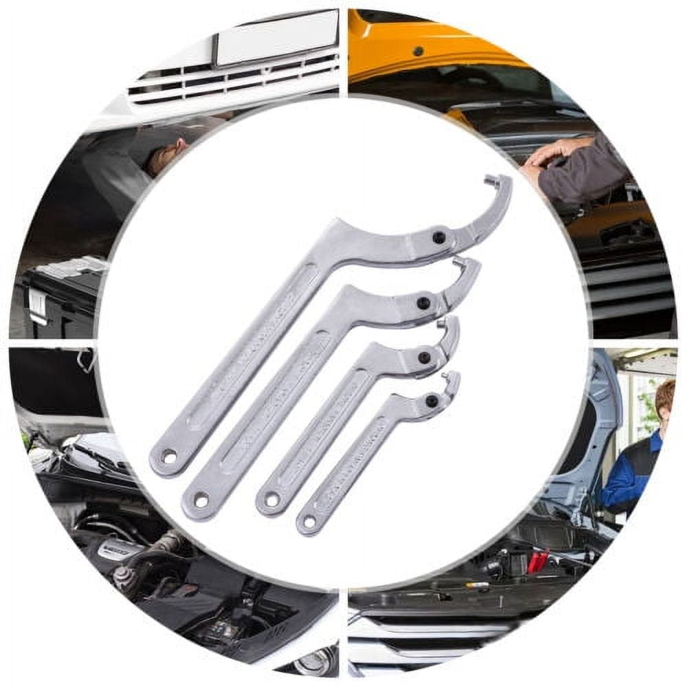 Adjustable C Pin Spanner Hook Wrench Chrome Round Head Spanner Kit Lightweight - Walmart.com