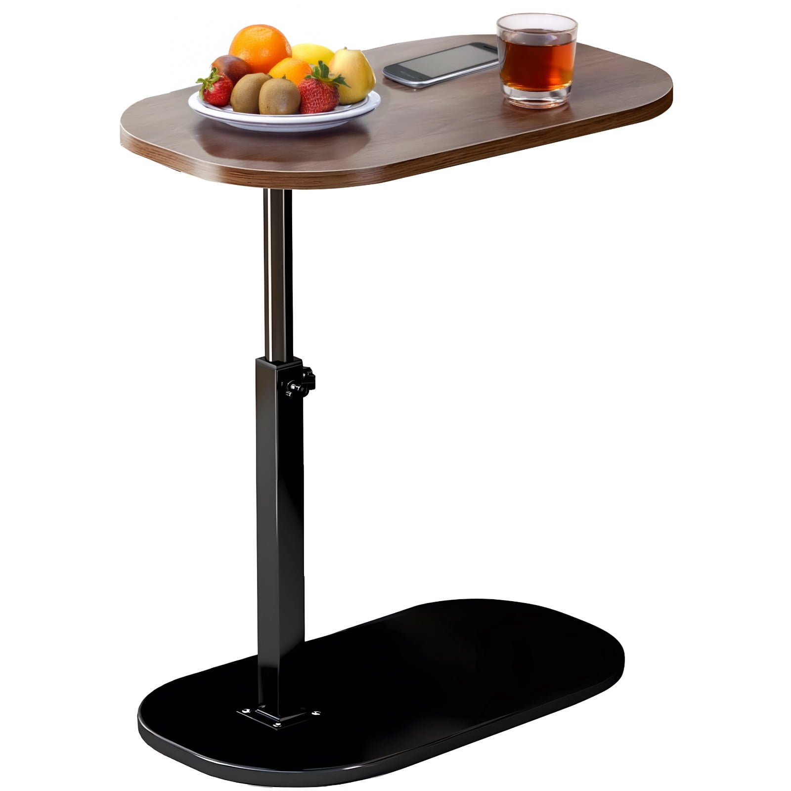 Adjustable C Shaped Sofa Side Table, Swivel End Table for Couch, Modern ...