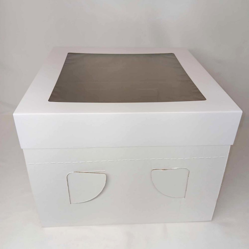 Way To Celebrate White Cardboard Adjustable Cake Box, 12" x 12" x 6 ...